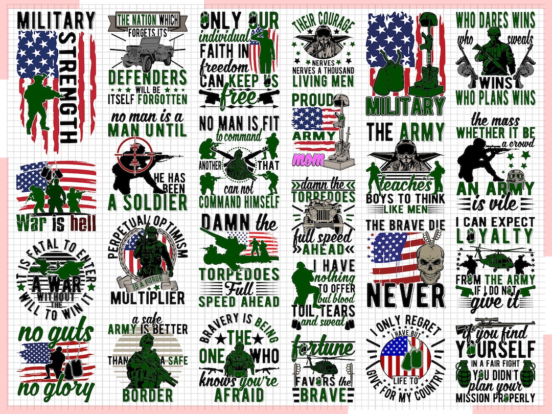 Military Design Bundle, Military Svg Bundle, Patriotic Svg, Army ...