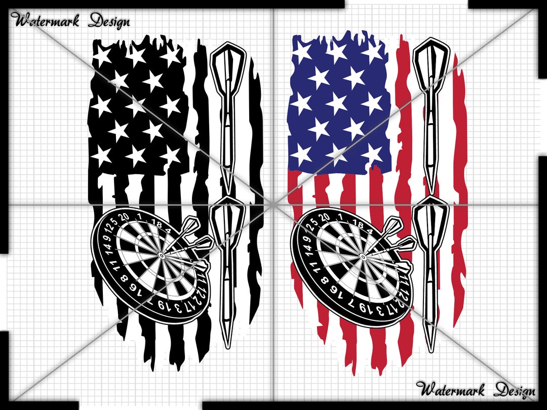 Dart Flag Distressted, Dart Svg, Shooting Svg 4th July Svg - Vector ...