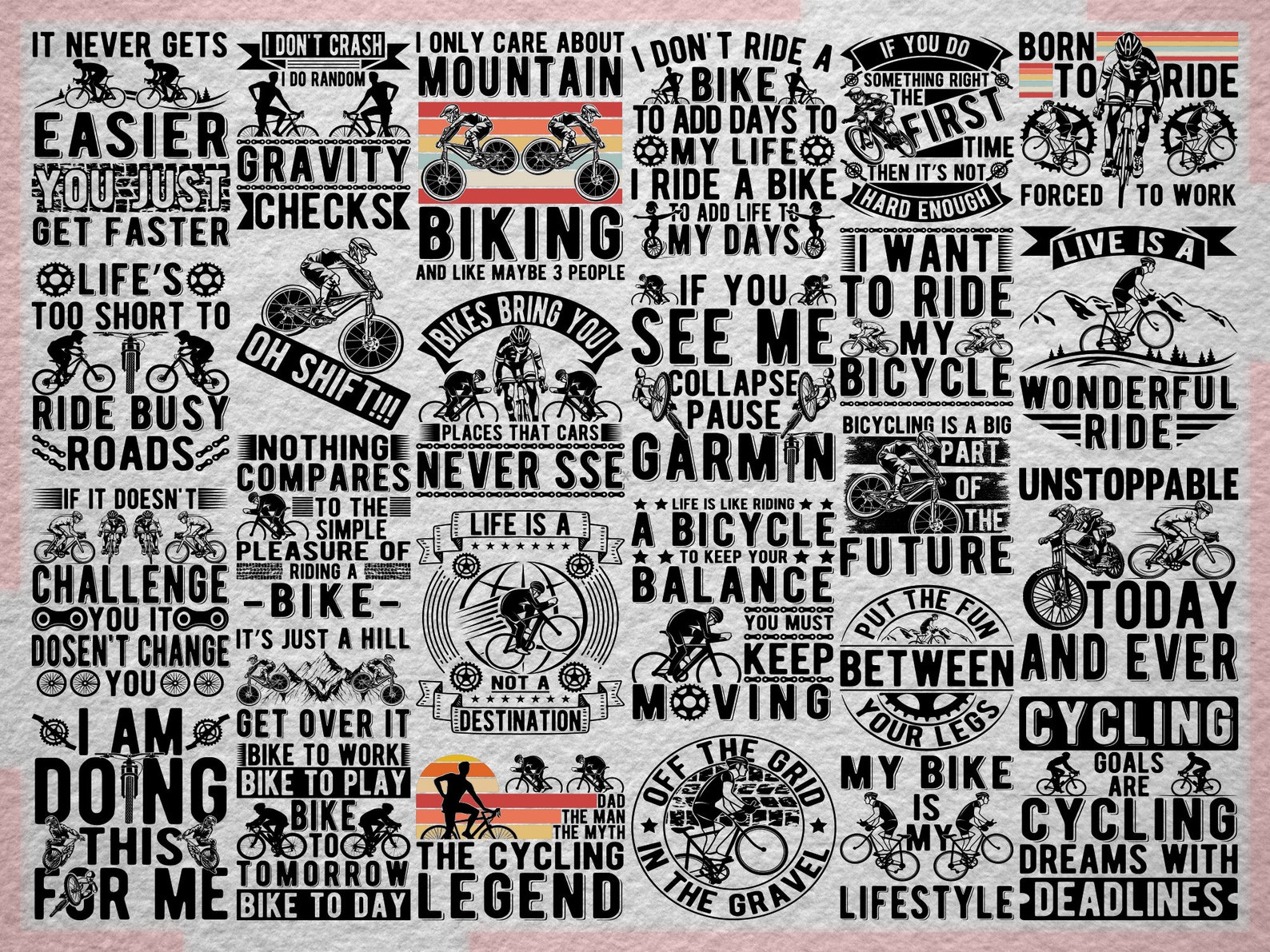 Bicycle Bundle SVG, Bicycle Svg, Biker Svg, Mountain Bike, Png ...