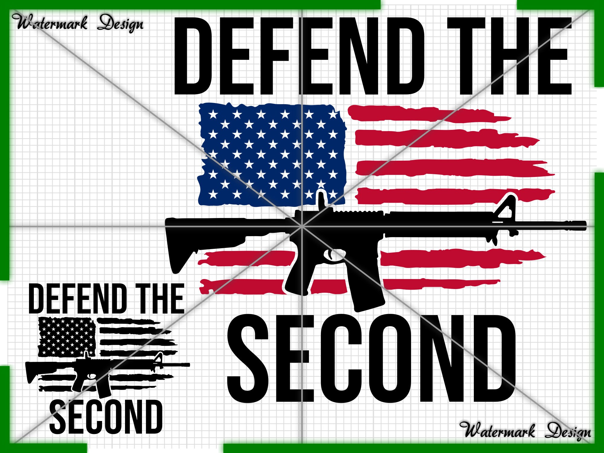 Defender la Segunda Enmienda Ejército Verde svg svg militar | Etsy