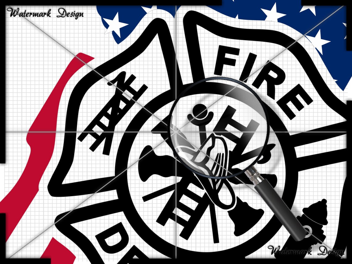 Fire Fighter Distressed Flag Logo Fire Fighter Background Axe - Etsy