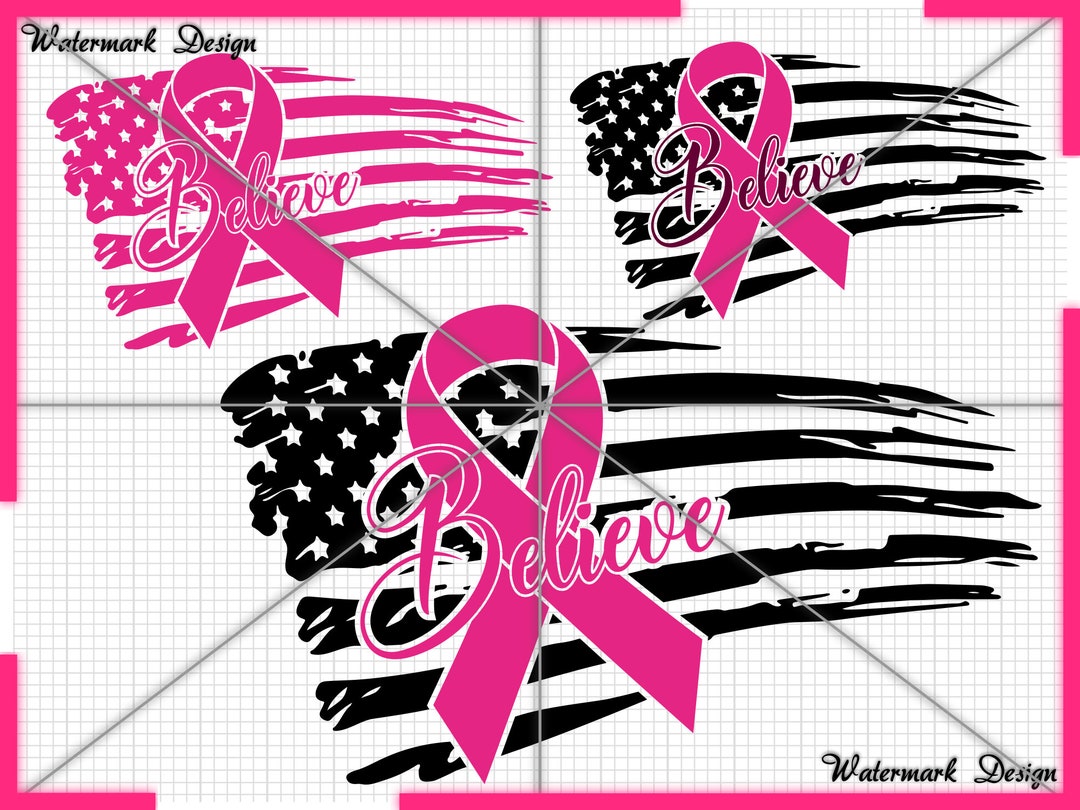 American Cancer, Pink Ribbon, Cancer Survivor, Awareness Svg, Fight ...