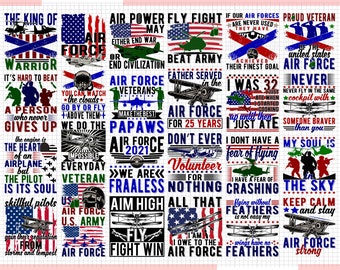 Air Force Design Bundle, Air Force Svg, 4th of July Svg, Air Force Svg ...