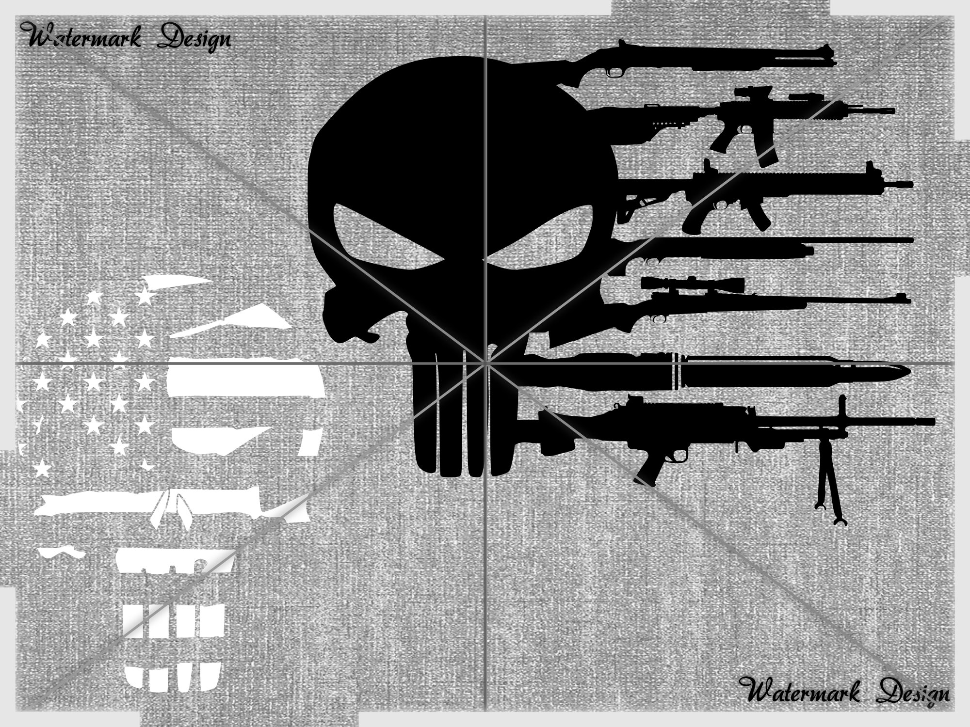 American Punisher with Guns american flag svg bullet flag | Etsy