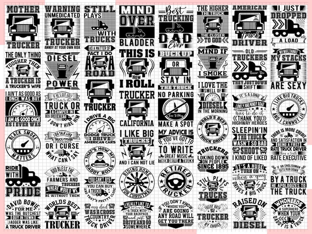 Trucker Design Bundle, Semi Truck SVG, Vacuum Truck Svg, Truck Svg ...