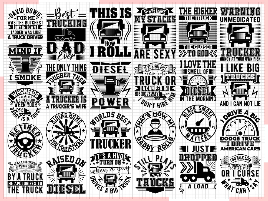 Trucker Design Bundle, Semi Truck SVG, Vacuum Truck Svg, Truck Svg ...