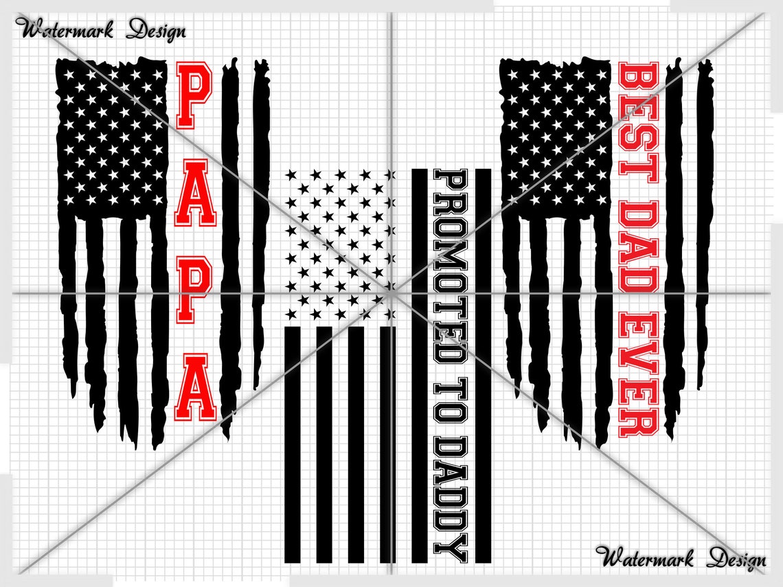 American Distress Flag PAPA, Promoted to Daddy, Best Ever Dad ...