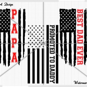 American Distress Flag PAPA, Promoted to Daddy, Best Ever Dad ...