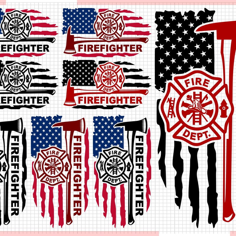 Fire Fighter Logo - Etsy