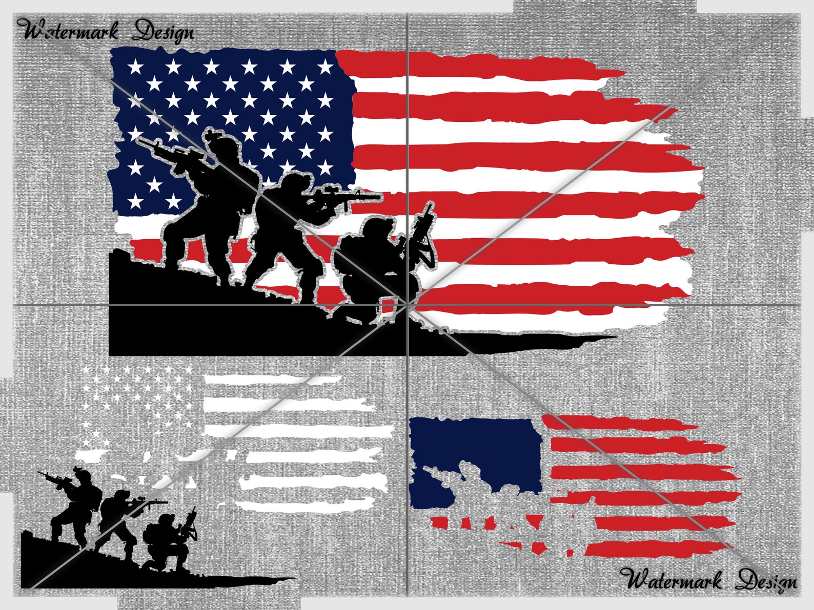 American flag distress with 3 soldier Distressed flag svg | Etsy