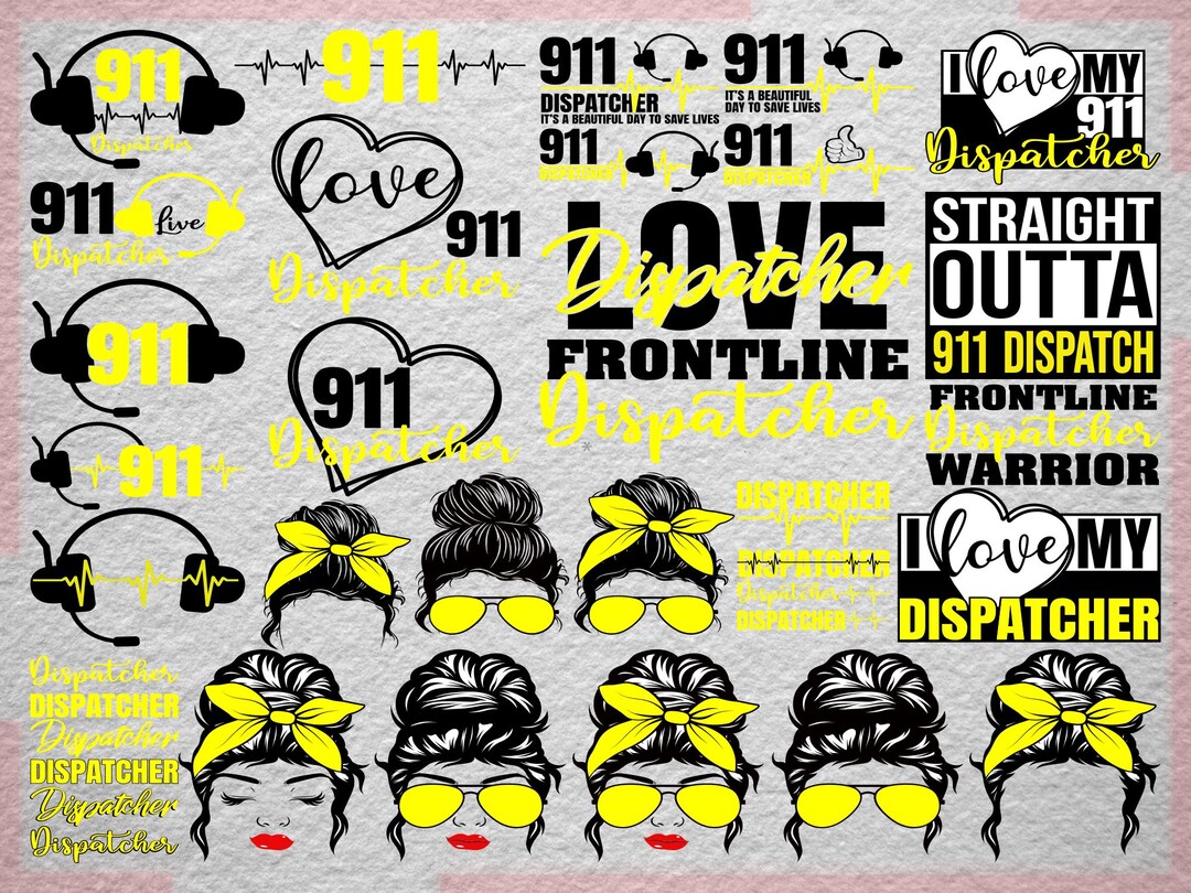 Dispatcher Design Bundle, Dispatcher SVG, Thin Gold Line SVG ...