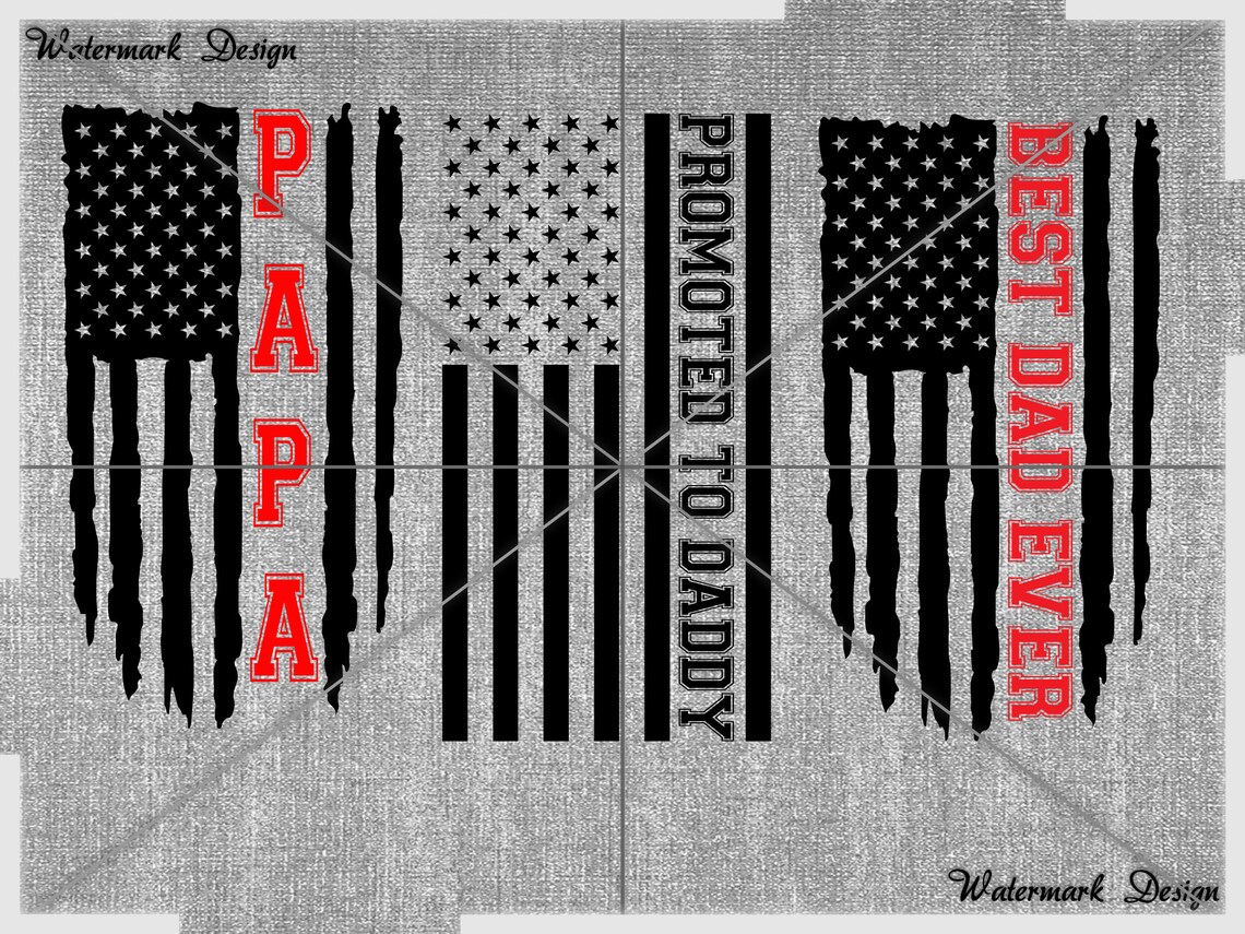 American Distress Flag PAPA, Promoted to Daddy, Best Ever Dad ...