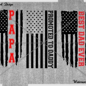 American Distress Flag PAPA, Promoted to Daddy, Best Ever Dad ...