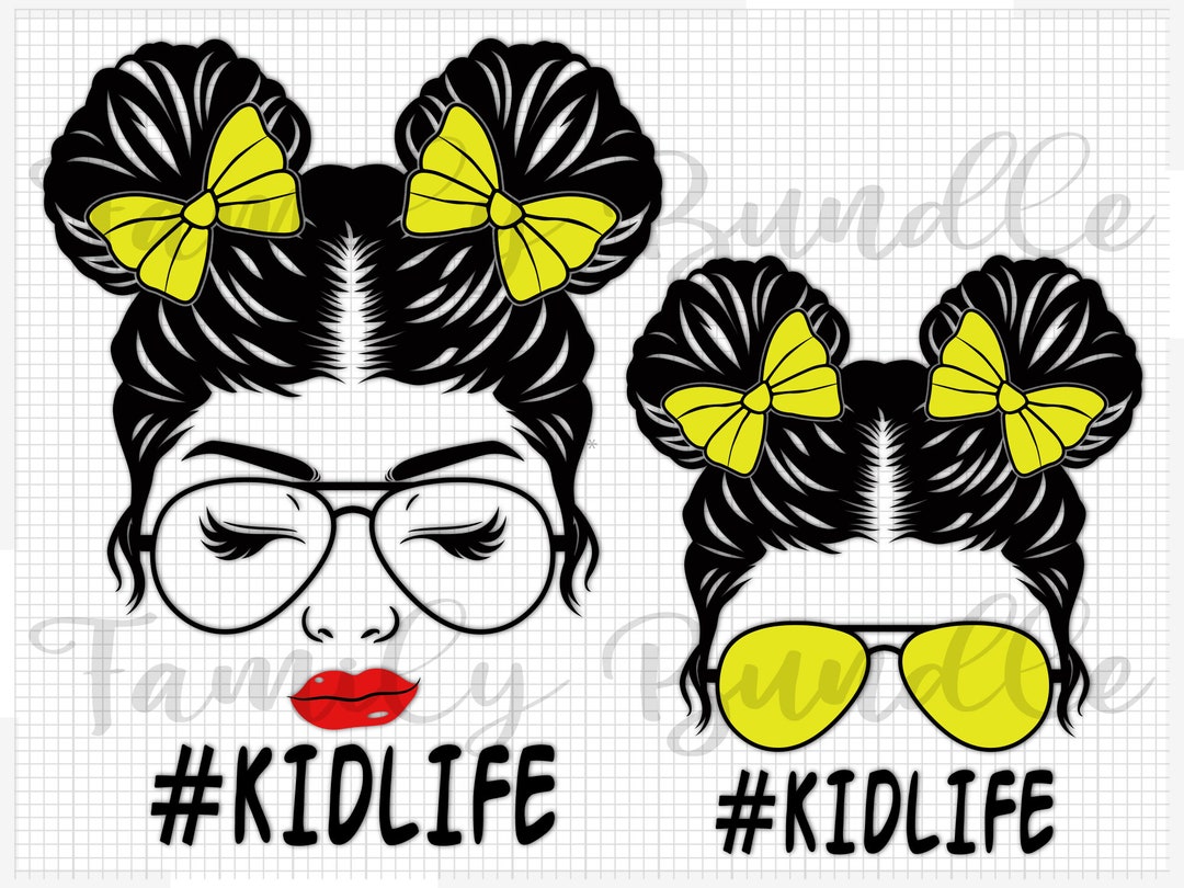 Messy Bun Svg, Kidlife SVG, Kidlife Messy Svg, Thin Yellow Svg, 911 Svg ...