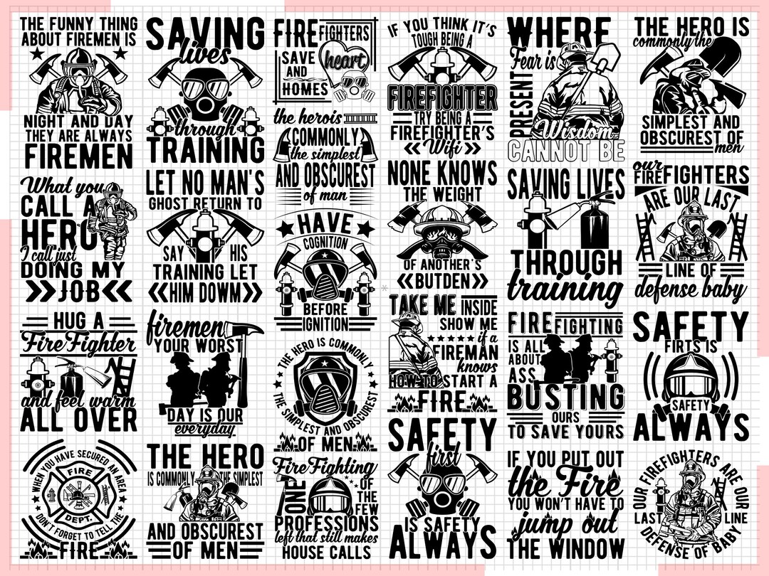 Fire Fighter Design Bundle, Fire Fighter Svg, Firefighter Flag Svg ...