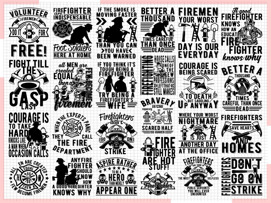 Fire Fighter Design Bundle, Fire Fighter Svg, Firefighter Flag Svg ...