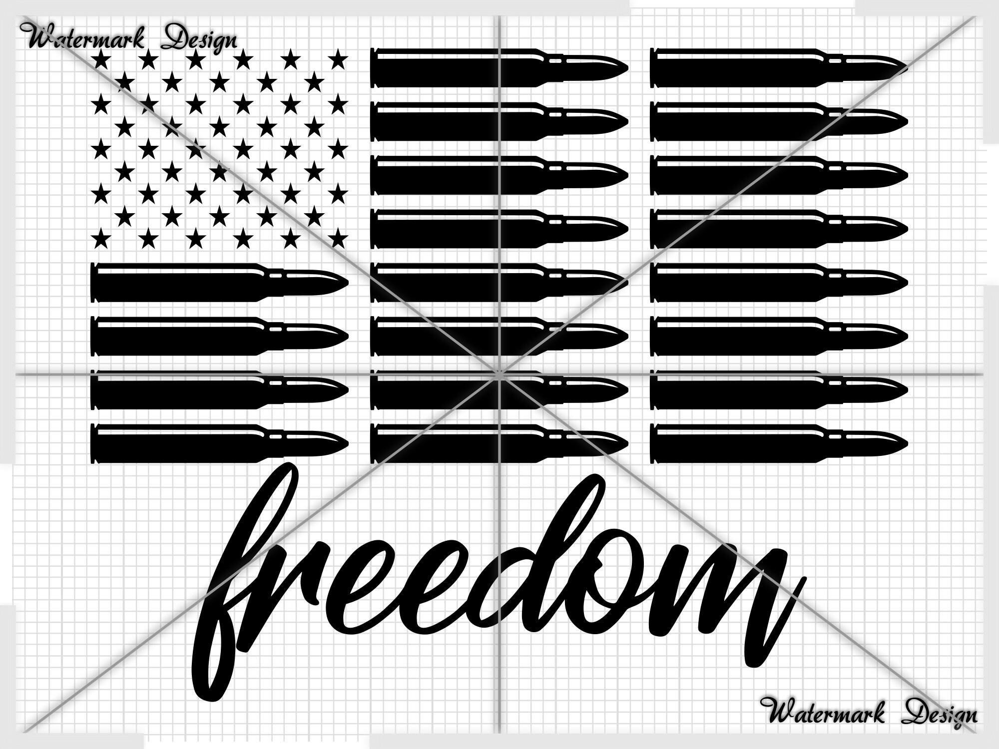 American Bullet Flag FREEDOM american flag svg bullet flag | Etsy