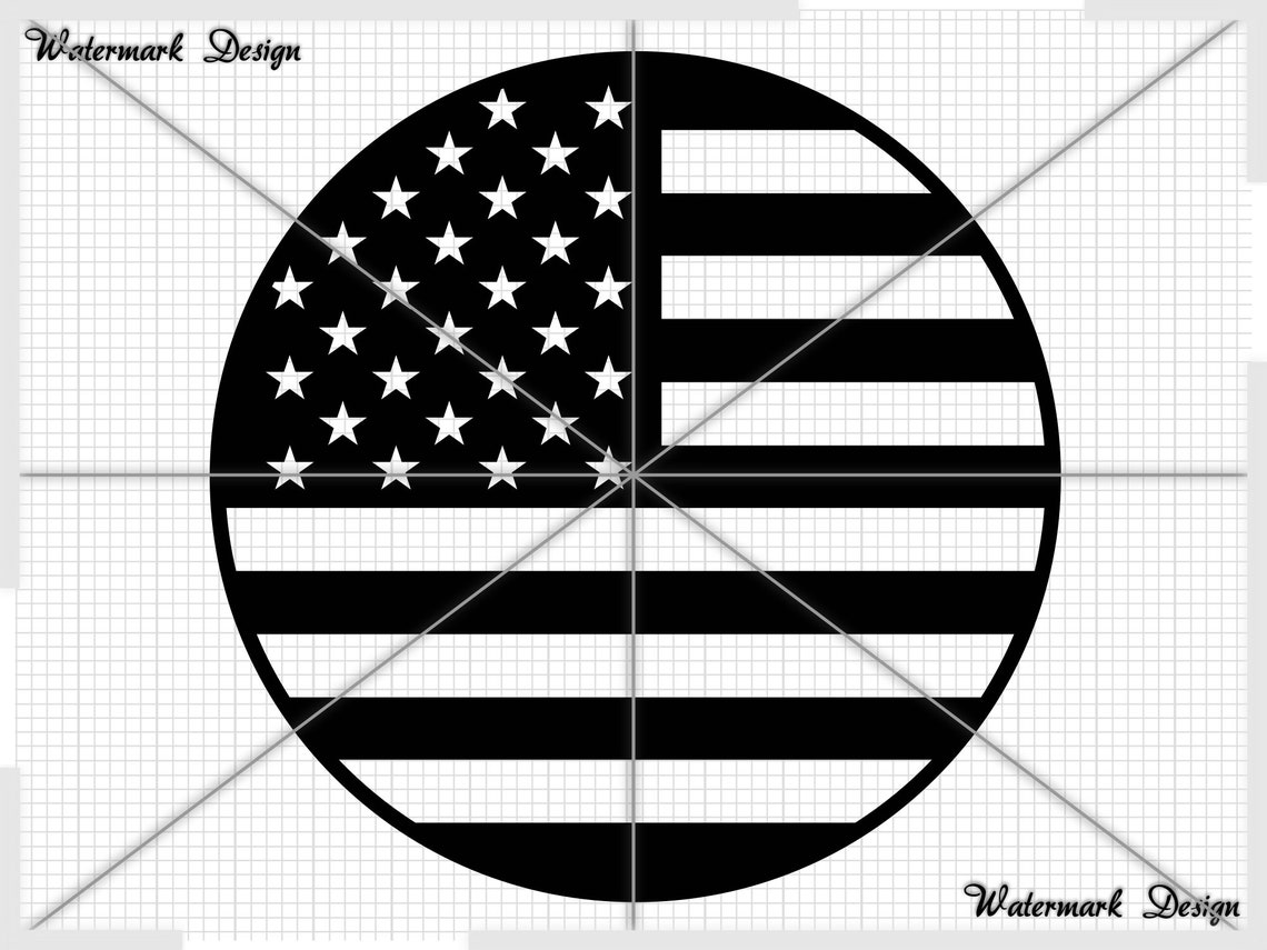 American Flag Circle Distressed flag svg 4Th July usa flag | Etsy