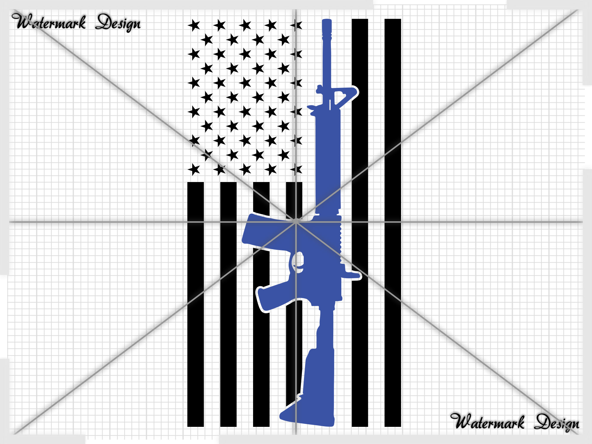 American Distressed Flag with AR15 american flag svg bullet | Etsy