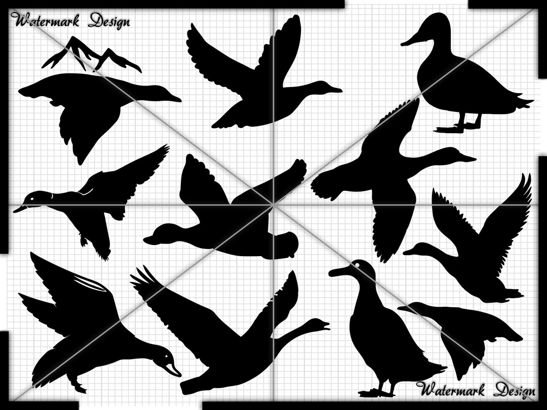 Duck Svg, Flaying Duck Vector - Vector Clip Art Cut File-commercial ...