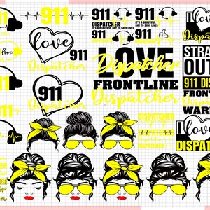 Dispatcher Design Bundle, Dispatcher SVG, Thin Gold Line SVG ...