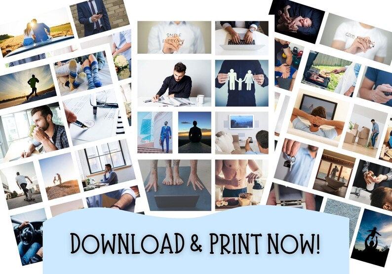 Vision Board Kit for Men Vision Board Printables Vision - Etsy