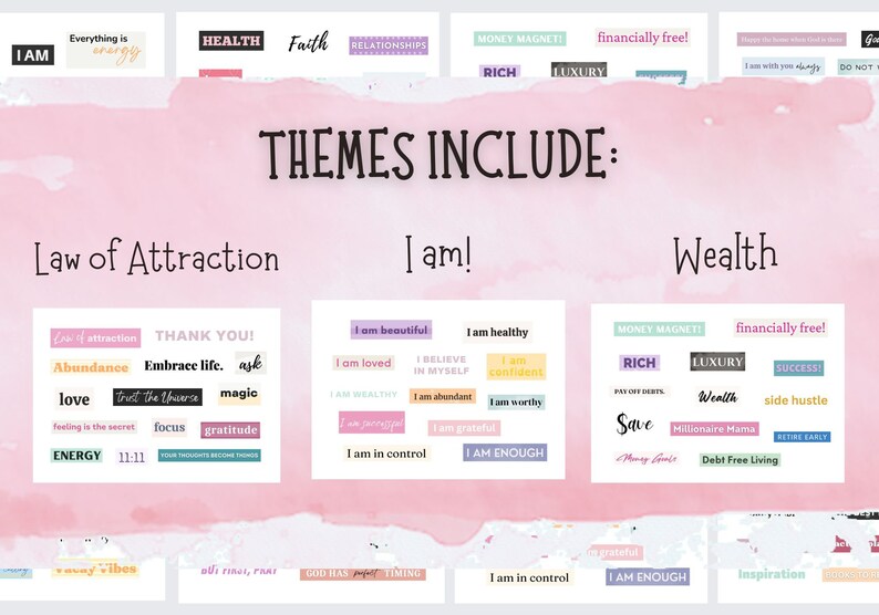 Mega Vision Board Bundle Vision Board Printable Law Of Etsy