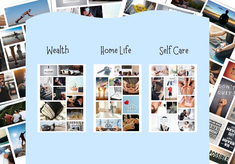 Vision Board Kit for Men Vision Board Printable - Etsy