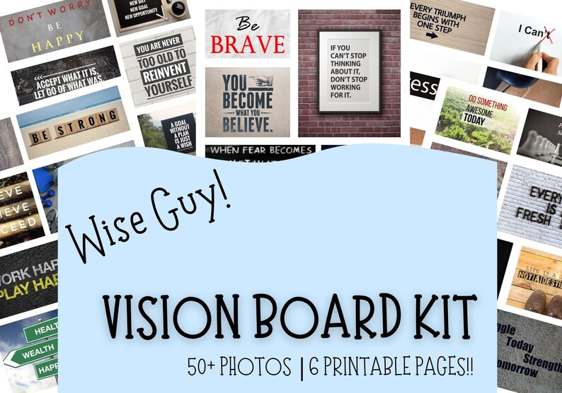 Vision Board Kit for Men Vision Board Printables Vision - Etsy