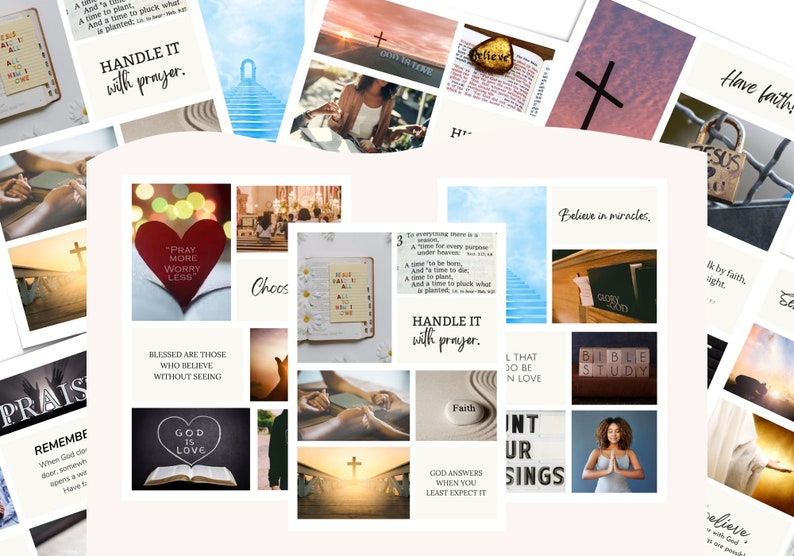 Have Faith Vision Board Printable Vision Board Kit - Etsy
