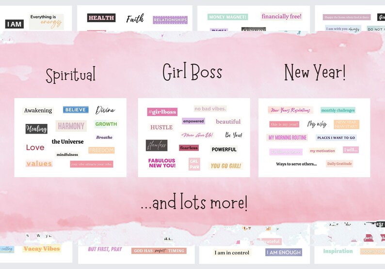 Mega Vision Board Bundle Vision Board Printable Law Of Etsy