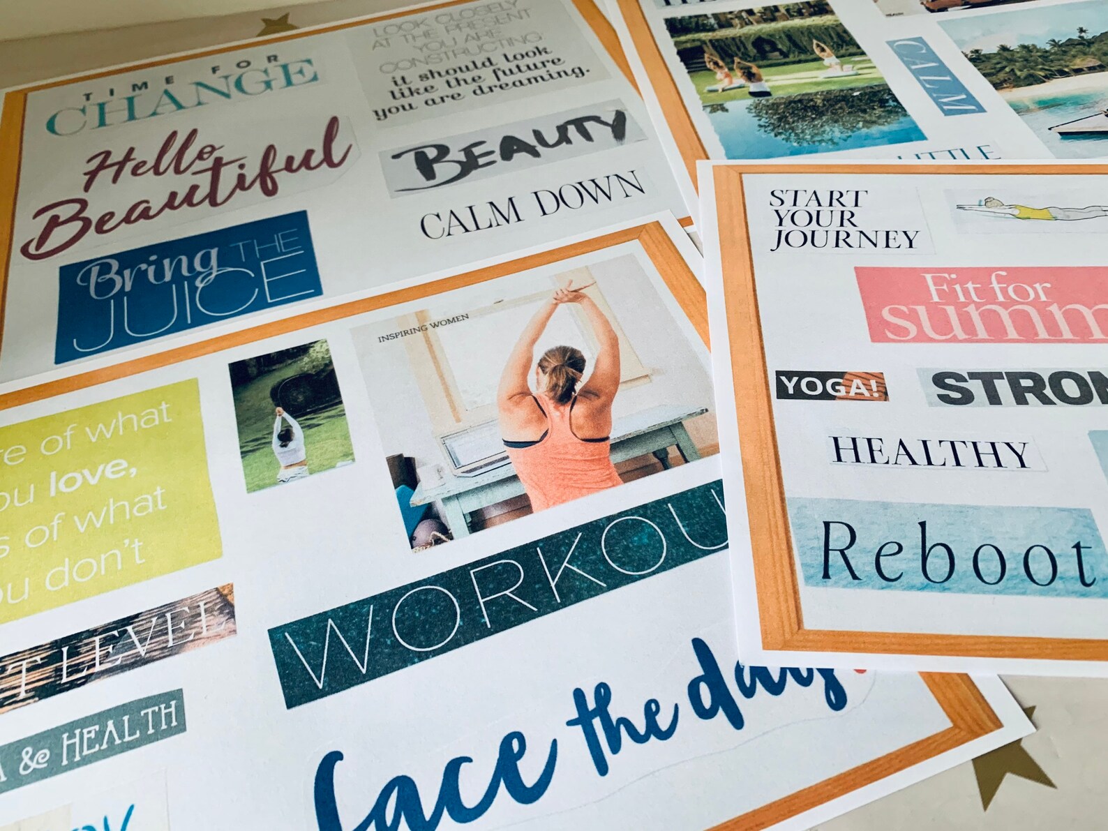 Fitness Printable Vision Board Kit Wellness Inspiration Add | Etsy