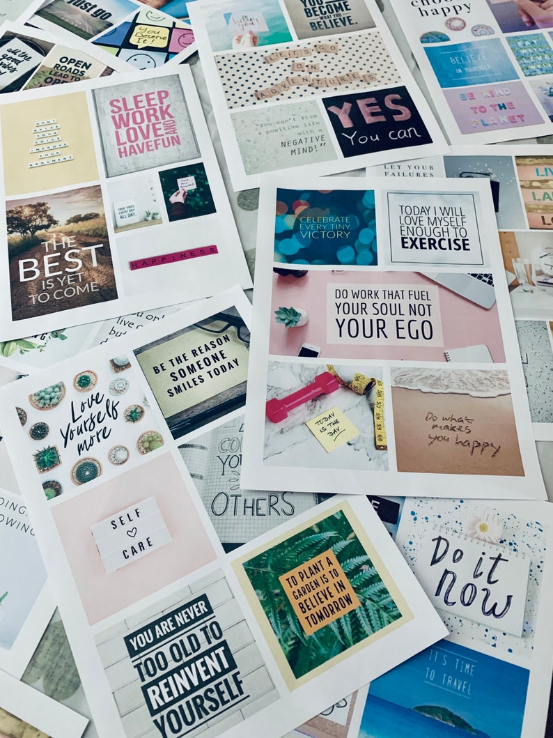Vision Board Kit Vision Board Printable Vision Board Cards | Etsy Canada