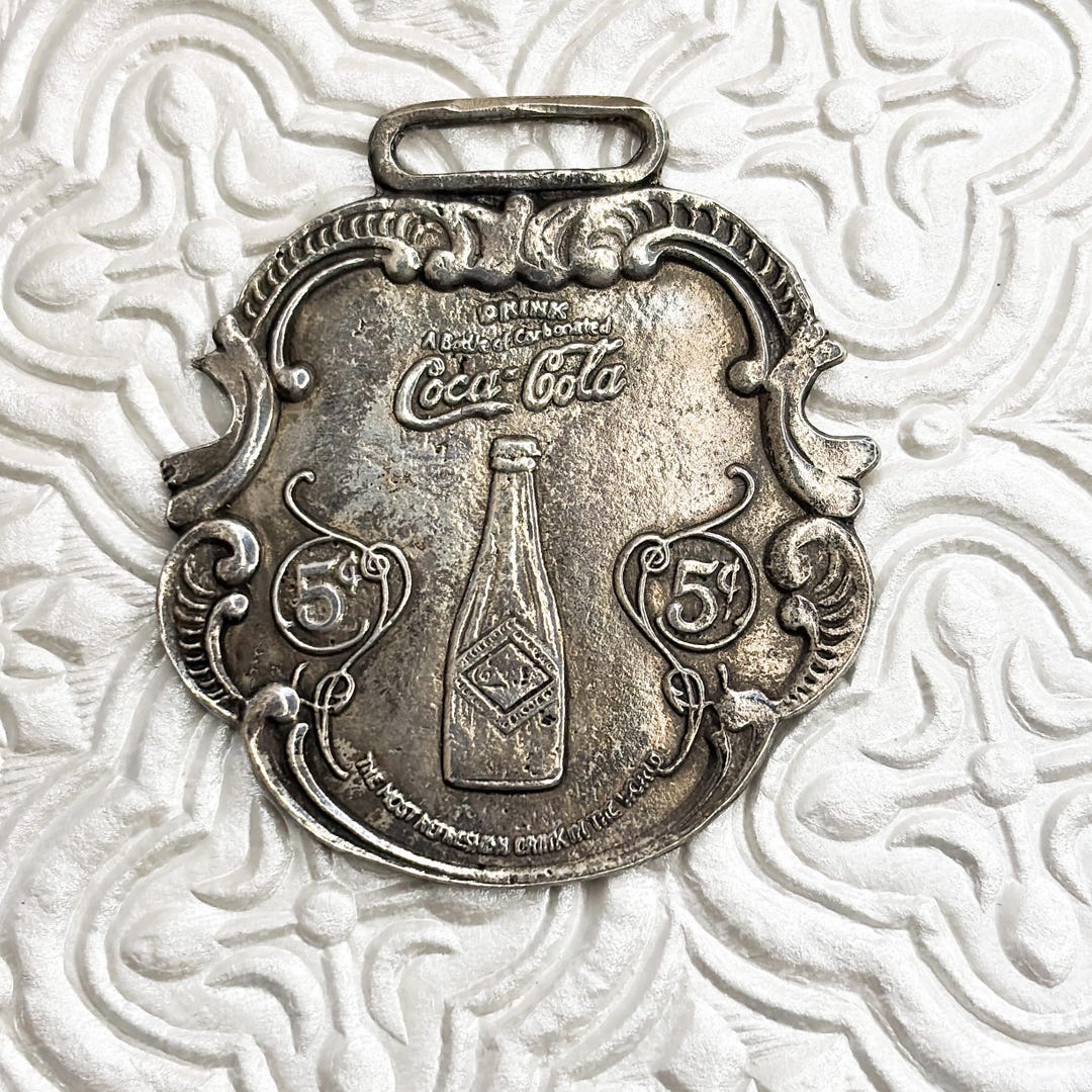 Antique Sterling Silver Coca Cola Watch Fob - Etsy