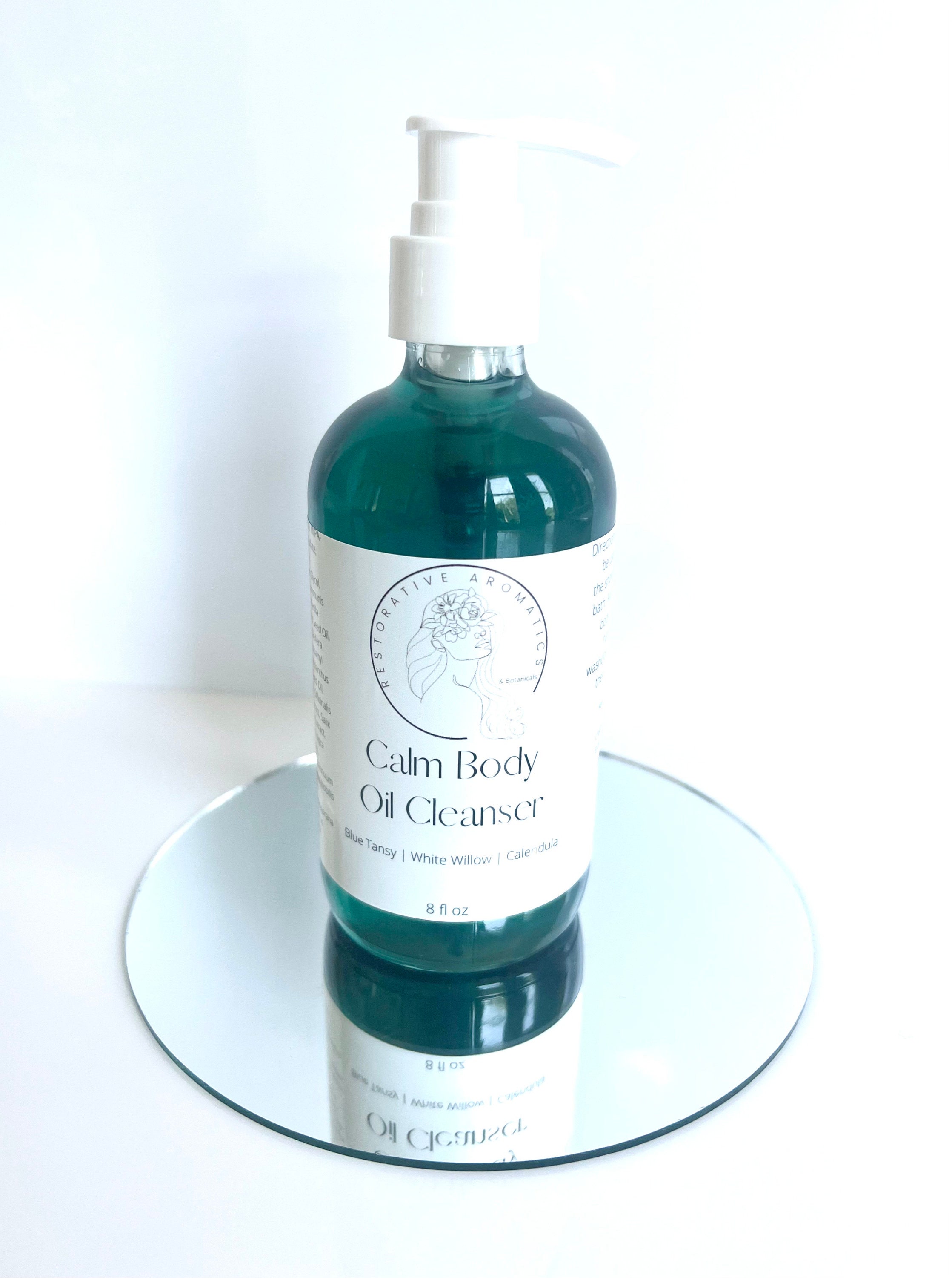 Calm Body Oil Cleanser - Blue Tansy + Willow Bark + Calendula - Deeply ...