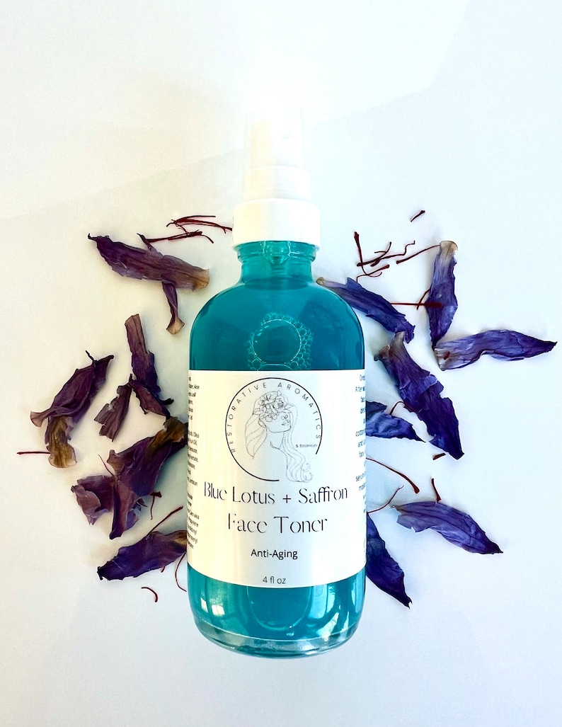 Blue Lotus + Saffron Face Toner - Luxurious and Exotic- Nourish and ...