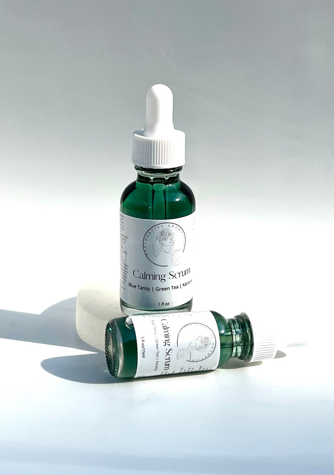 Calm Serum - Balancing, Soothing - Blue Tansy + Green Tea + Karanja Oil ...