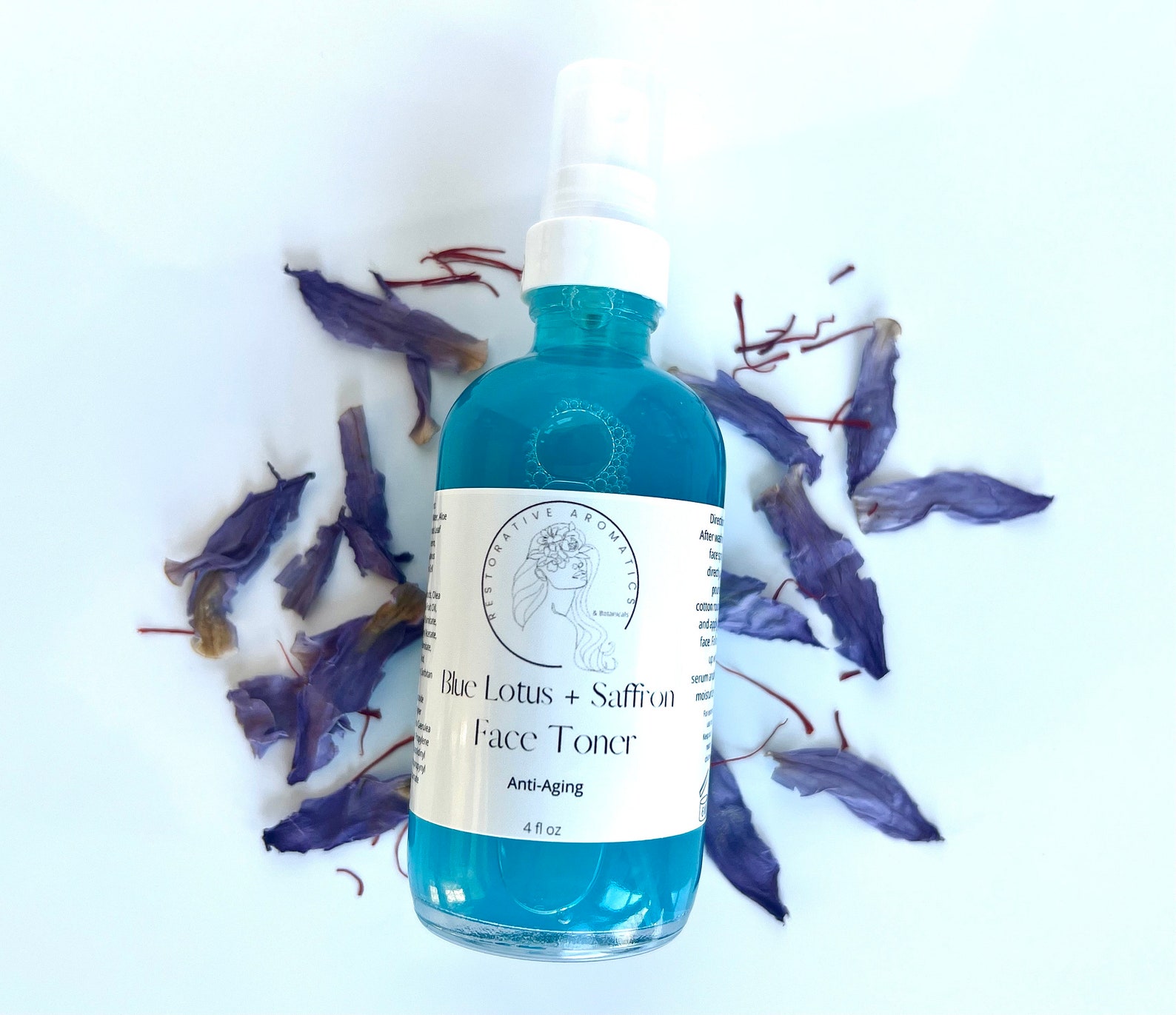 Blue Lotus + Saffron Face Toner - Luxurious and Exotic- Nourish and ...