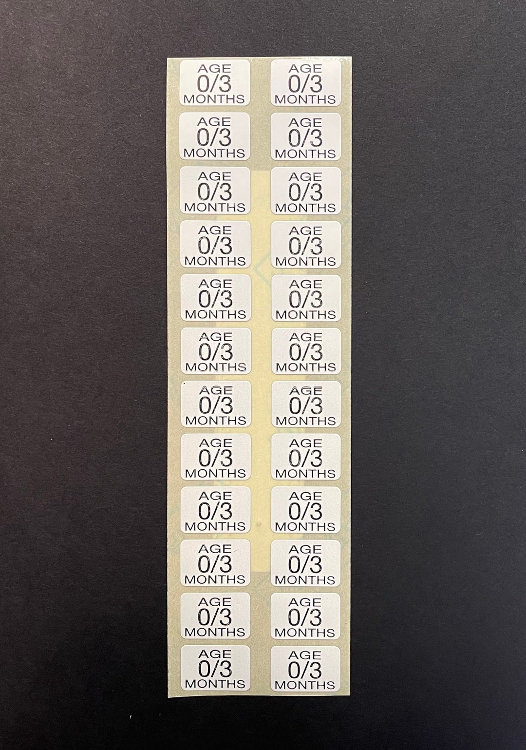 Baby/newborn Size Sticker Labels Clothing Stickers - Etsy UK