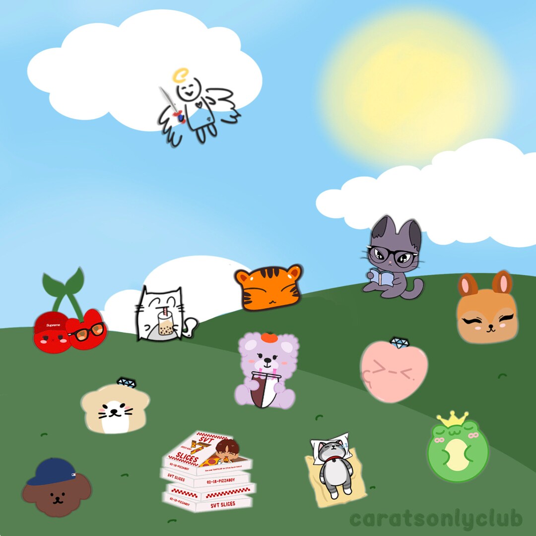 Seventeen PC Holders: Carat Character Club - Etsy