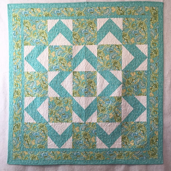 Aqua Quilt - Etsy