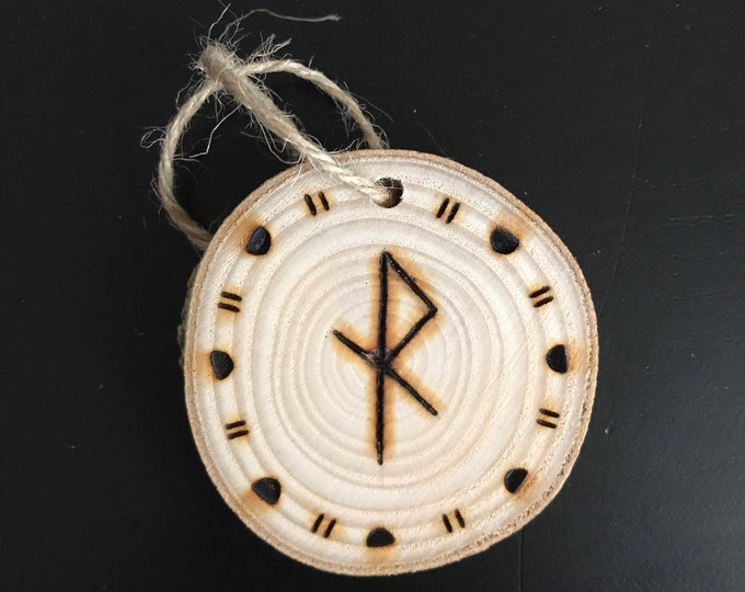 Safe Travels Bind Rune Wooden Decoration - Etsy