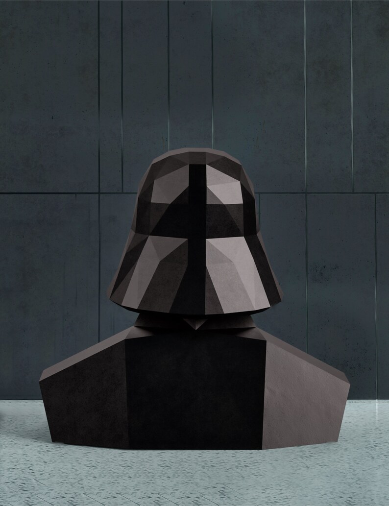 Darth Vader Papercraft Sculpture Template, Star Wars Low Poly DIY ...