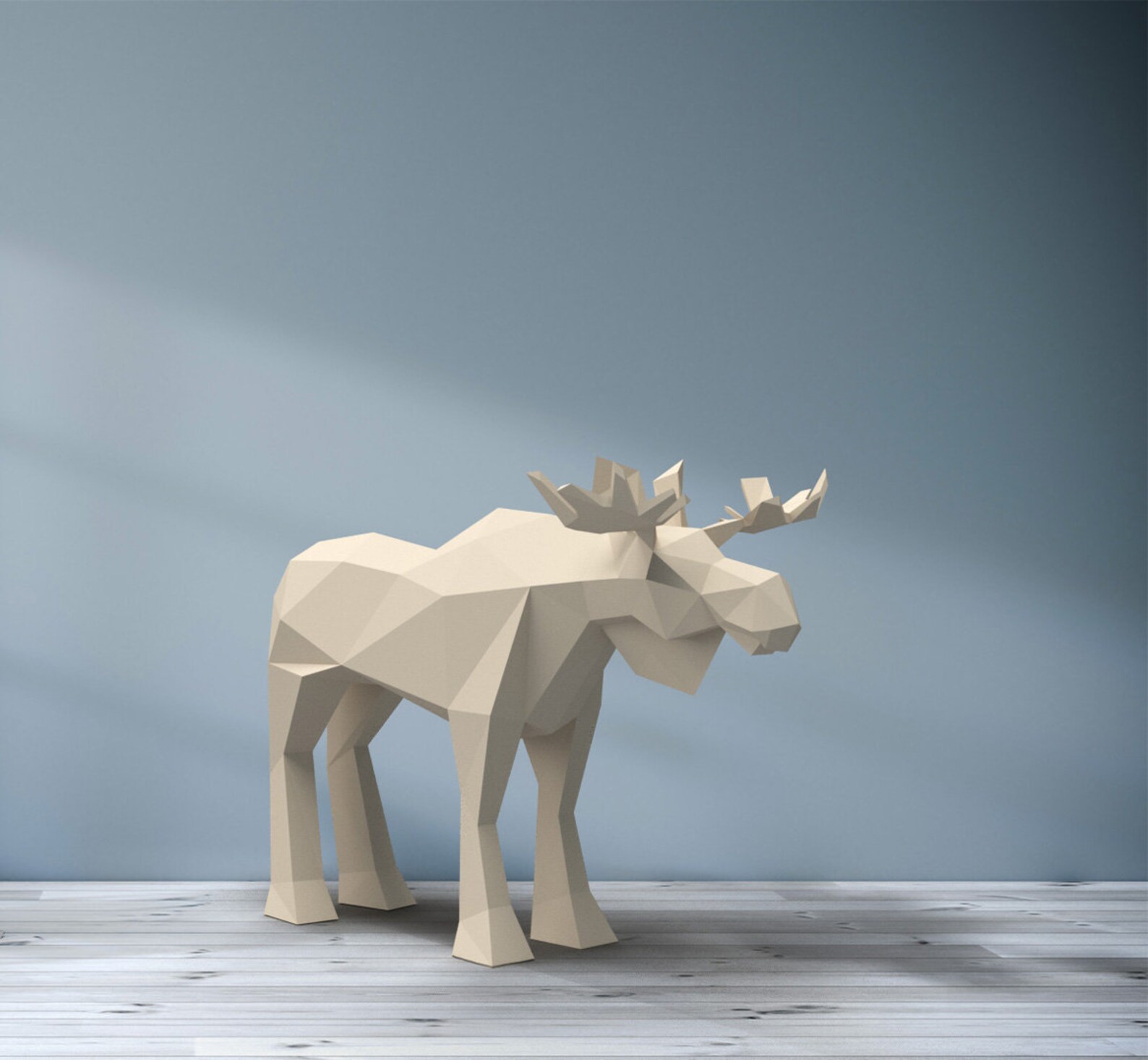 Large MOOSE Sculpture Papercraft Design Template 3D - Etsy