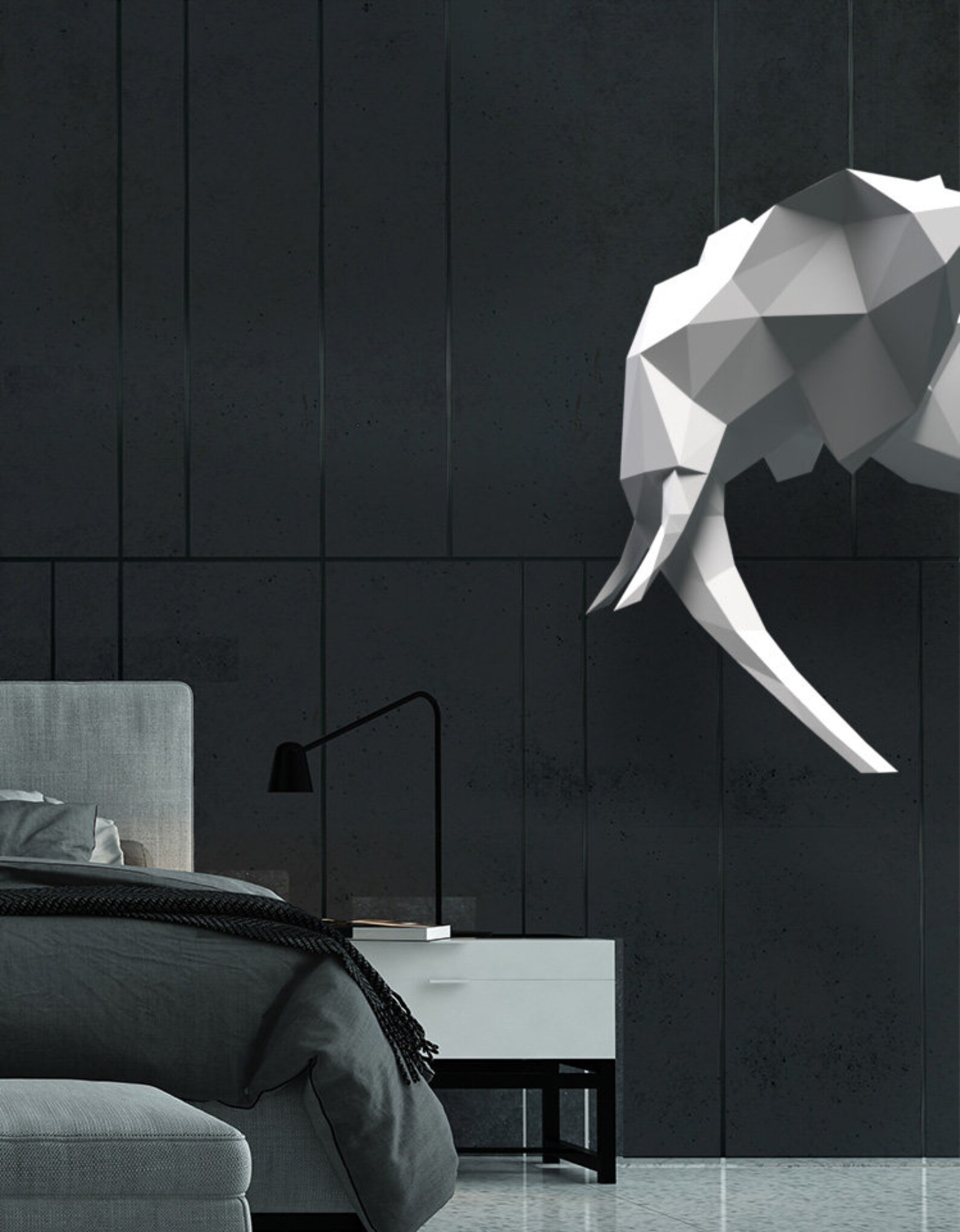 ELEPHANT TROPHY Papercraft Template 3D Papercraft Elephant - Etsy