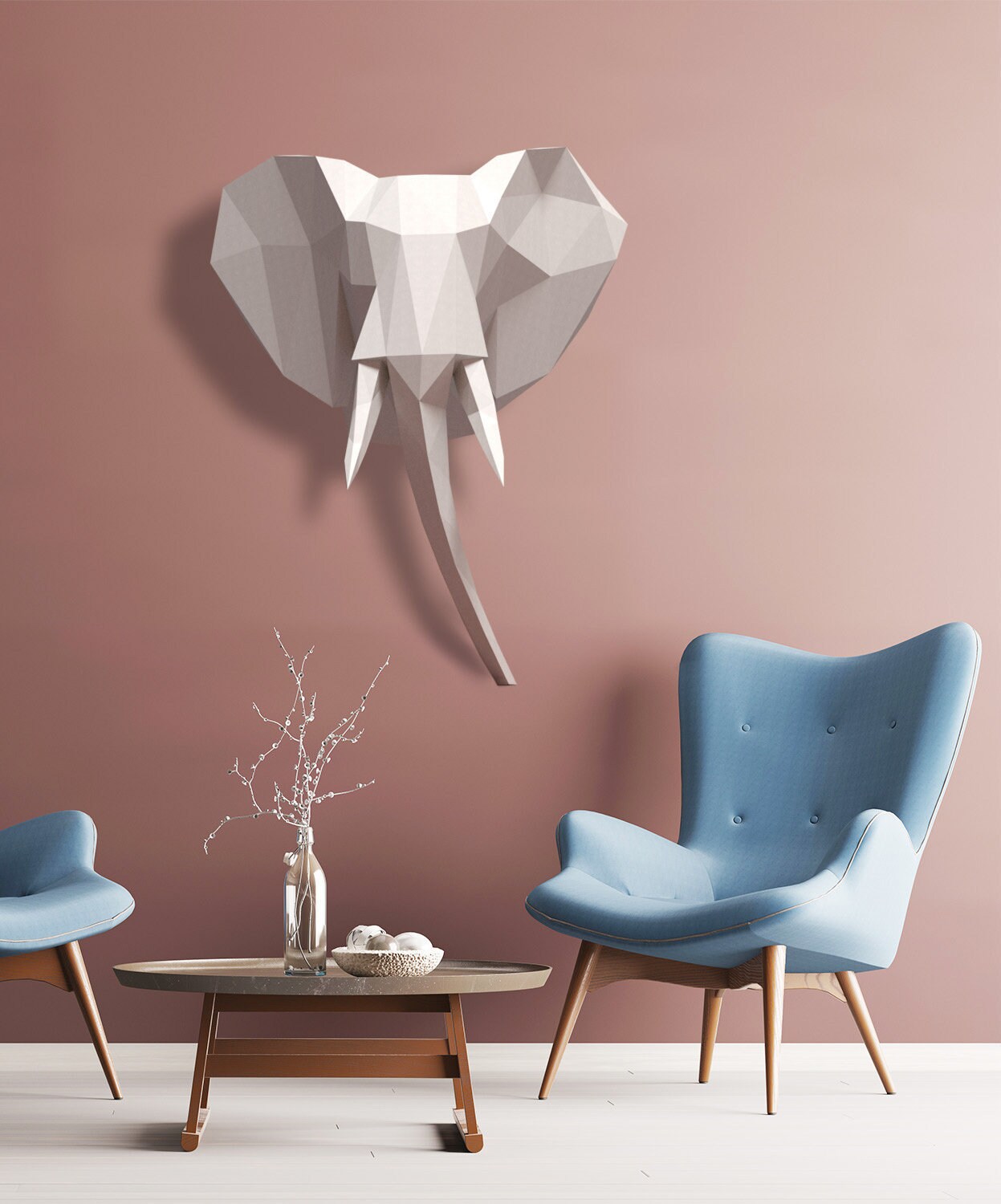 ELEPHANT TROPHY Papercraft Template 3D Papercraft Elephant - Etsy