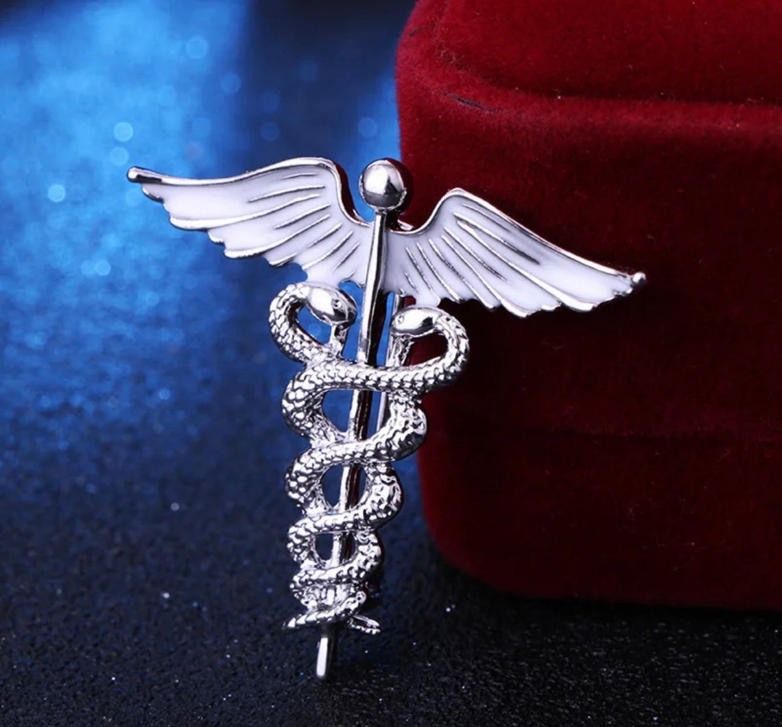 Nursing Medical Symbol Caduceus Pin RN Nursing Badge Brooches Lapel Pin ...