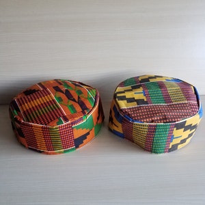 African Traditional Kente Kofi Hat Black Lives Matter Cap Kufi Hat Red ...