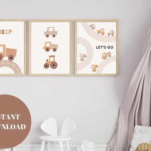 Boho Vehicles Printable Wall Art - Etsy