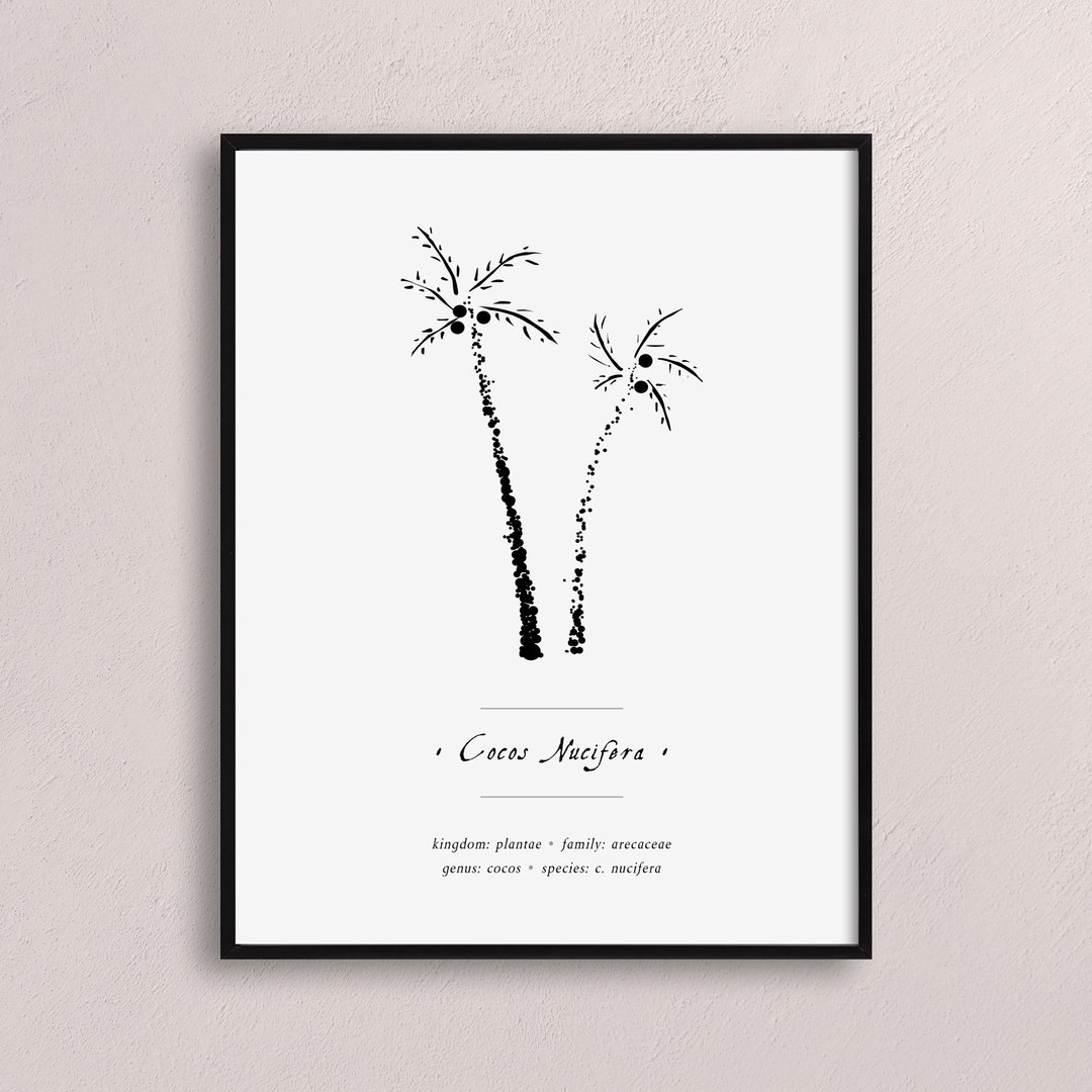 Palm Tree, Digital Art, Wall Decor, Digital Print, Plant Art, Palm Tree ...
